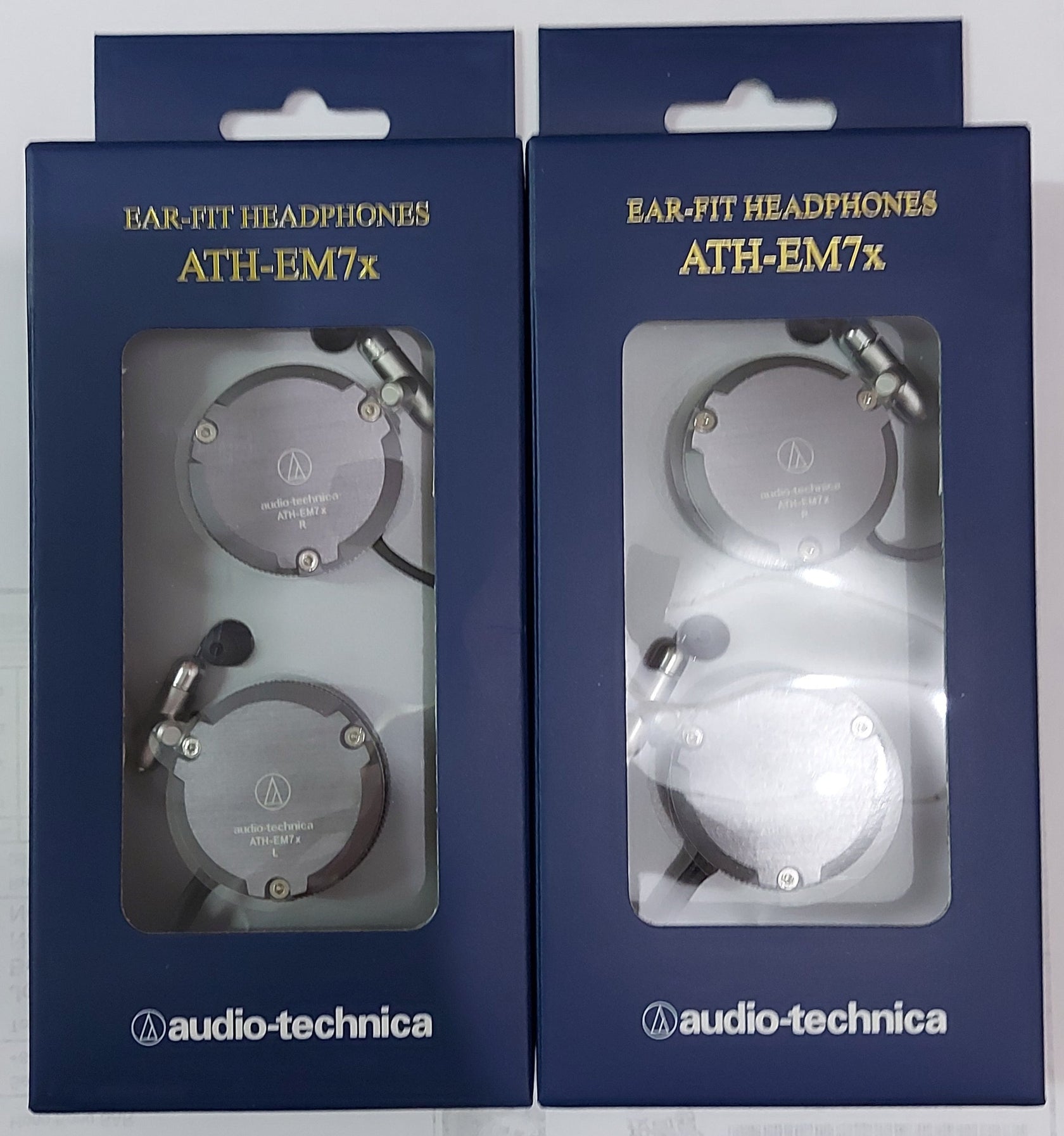 Audio-Technica ATH-EM7x Aluminum Ear Fit Headphone Grey Metallic Champ ...